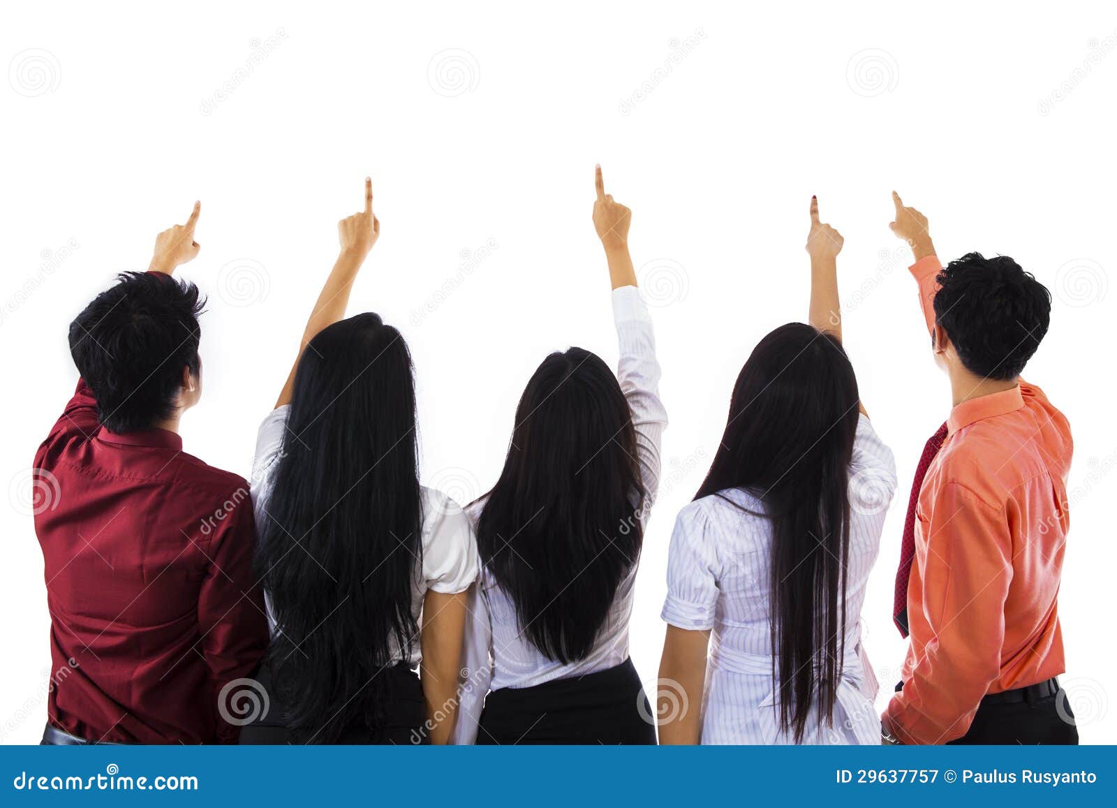 Business People Pointing at Copy Space Stock Image - Image of copyspace ...