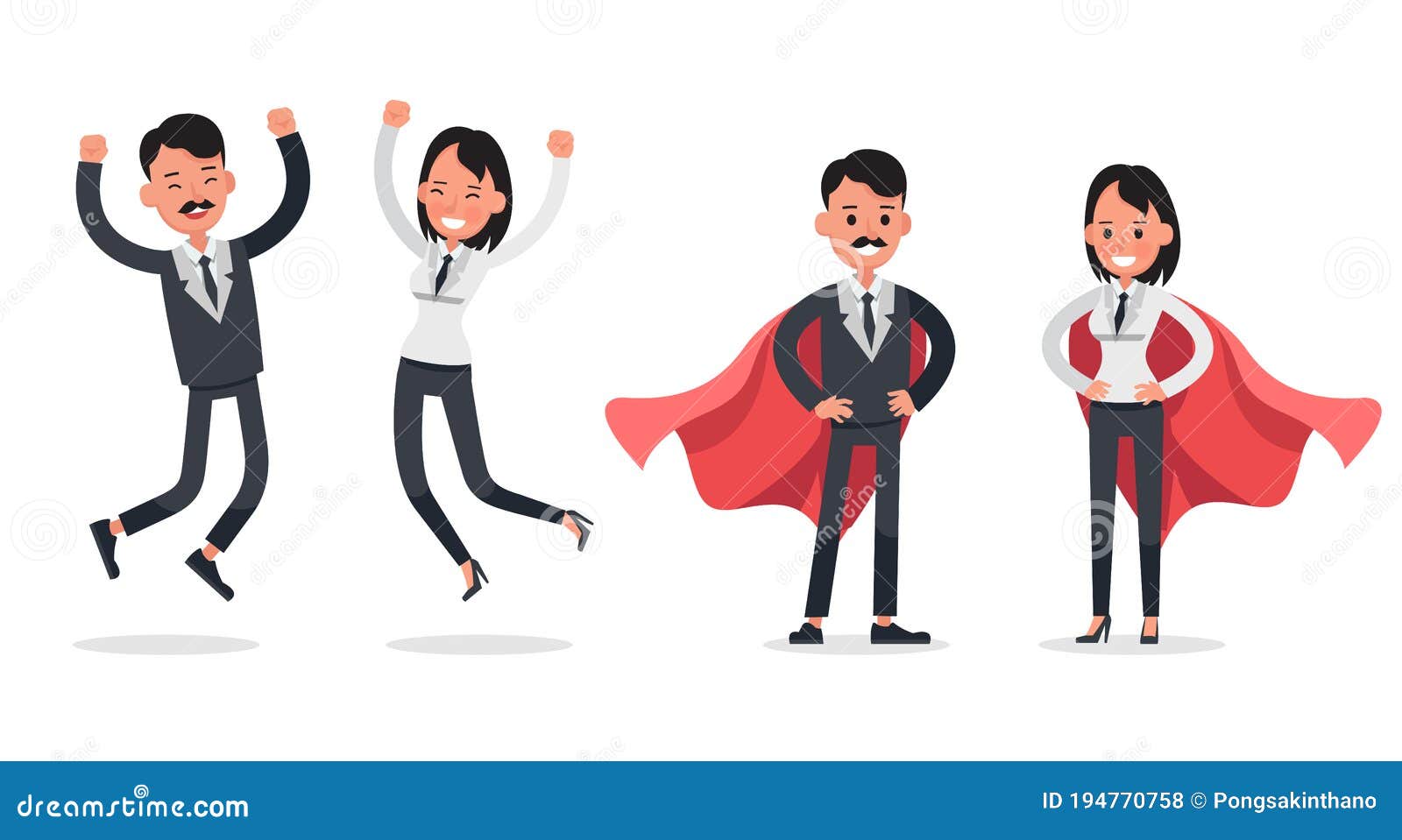 Business People Poses Action Character Vector Design No23 Stock Vector ...