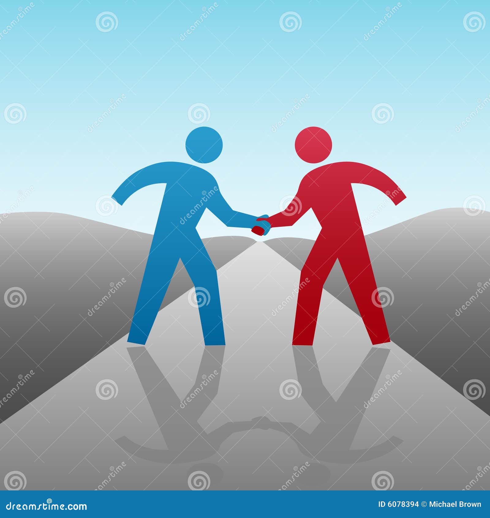 Business People Progress Together Handshake Stock Vector - Illustration ...