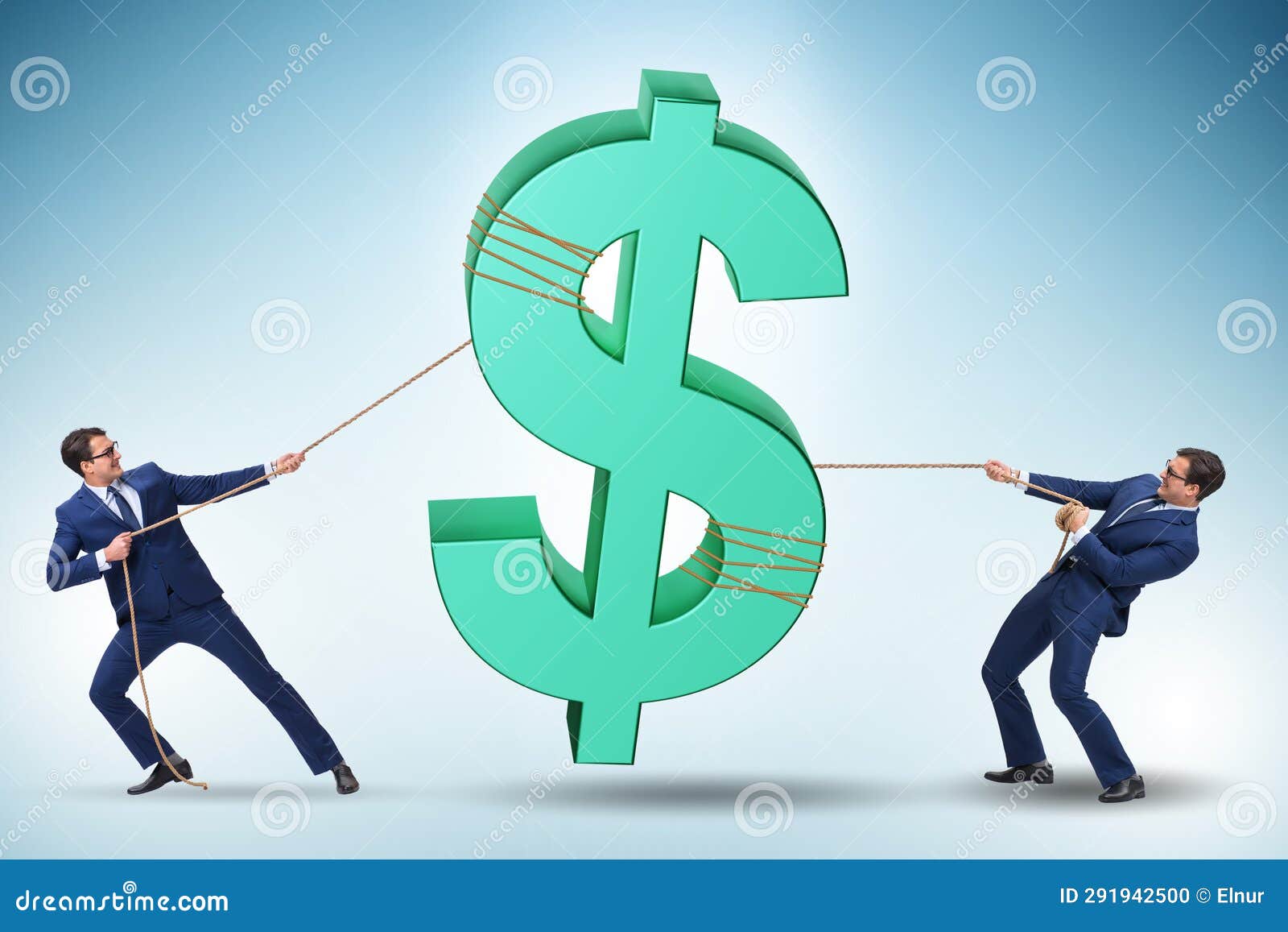 Business People Pulling Money in Investor Concept Stock Photo - Image ...