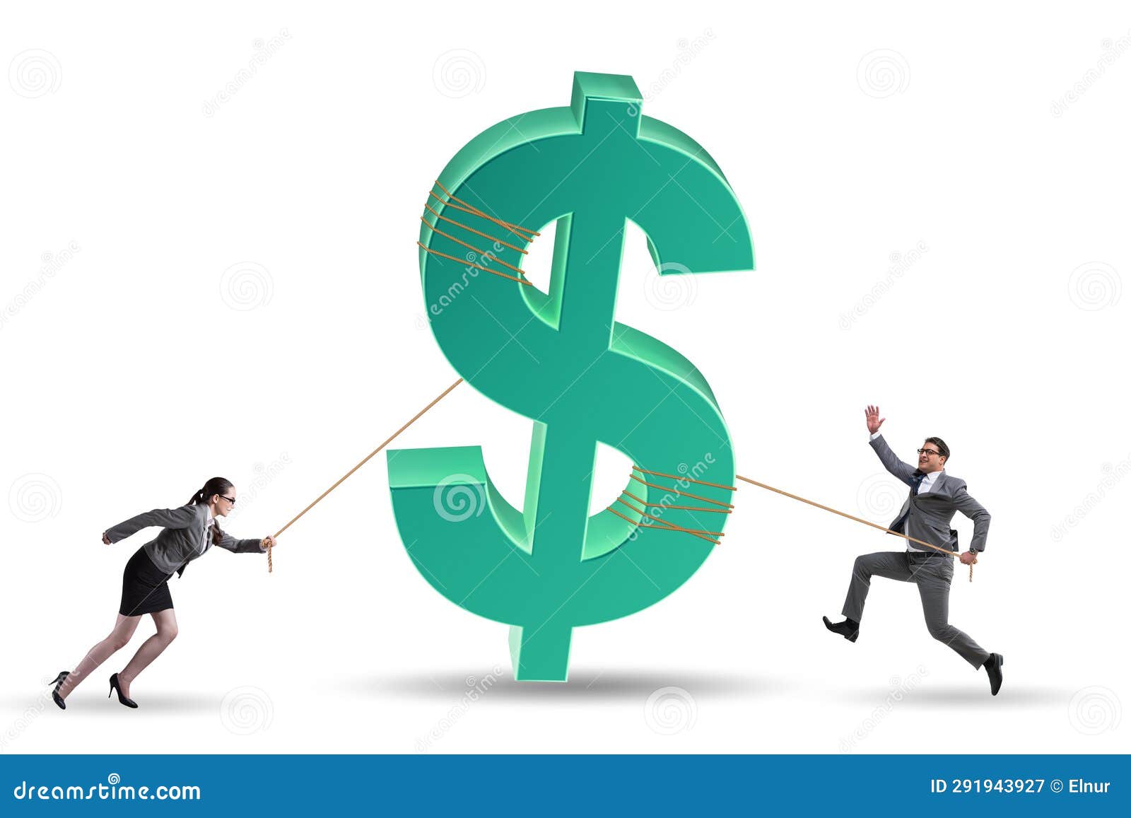 Business People Pulling Money in Investor Concept Stock Image - Image ...