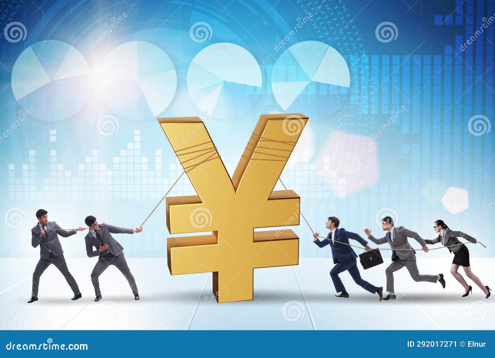 Business People Pulling Money in Investor Concept Stock Image - Image ...