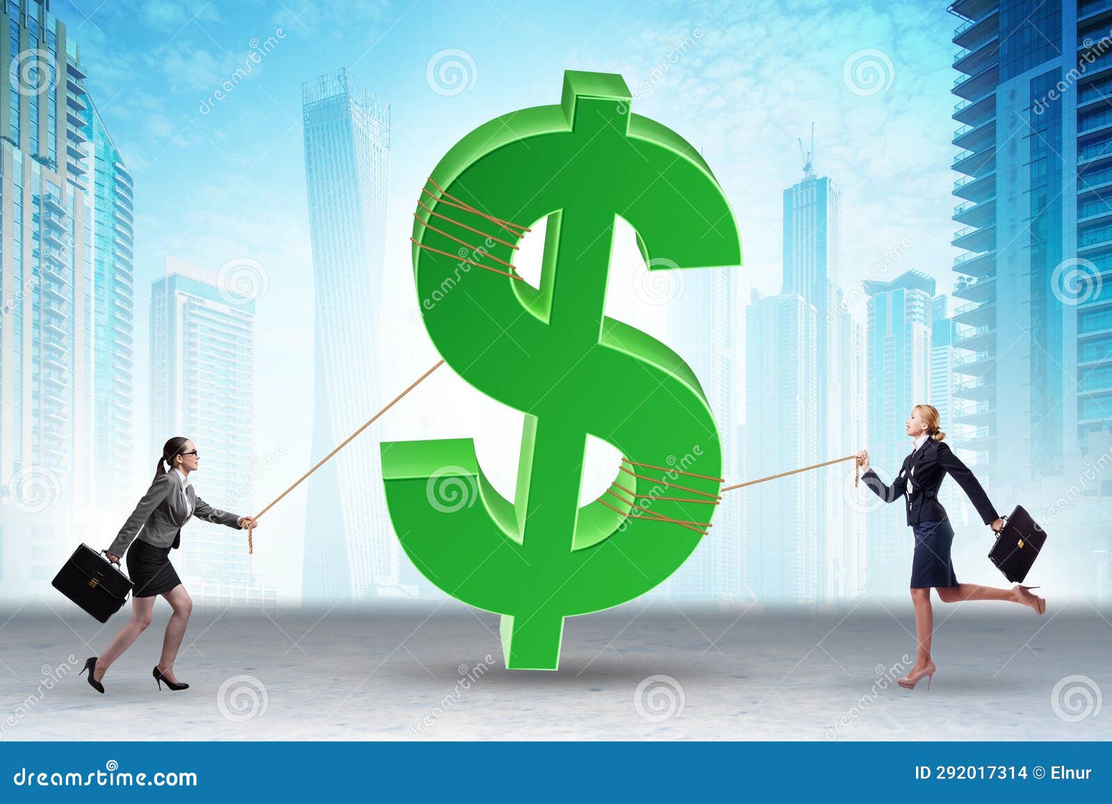 Business People Pulling Money in Investor Concept Stock Photo - Image ...