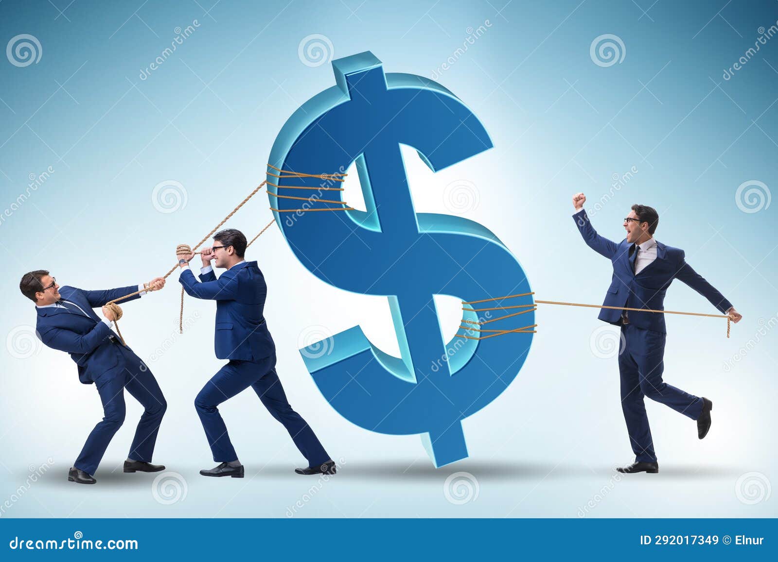 Business People Pulling Money in Investor Concept Stock Image - Image ...