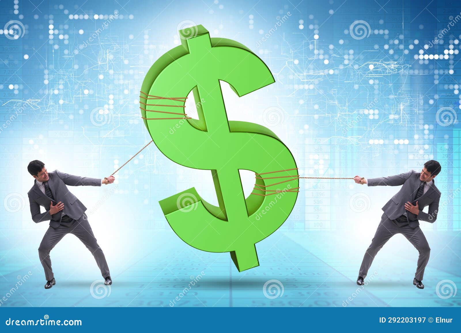Business People Pulling Money in Investor Concept Stock Image - Image ...
