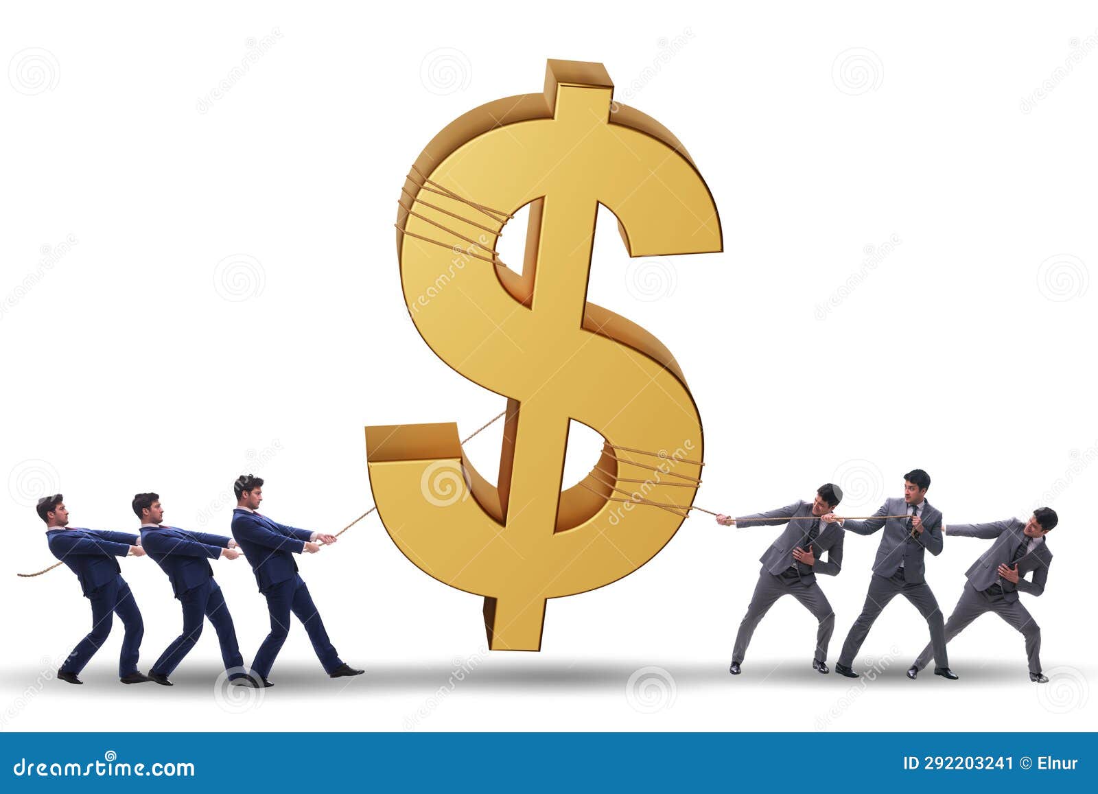 Business People Pulling Money in Investor Concept Stock Image - Image ...