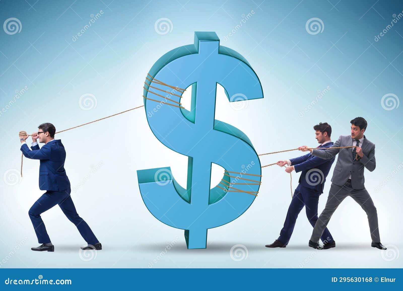 Business People Pulling Money in Investor Concept Stock Photo - Image ...