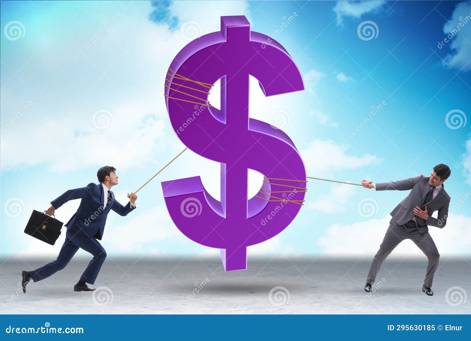 Business People Pulling Money in Investor Concept Stock Image - Image ...