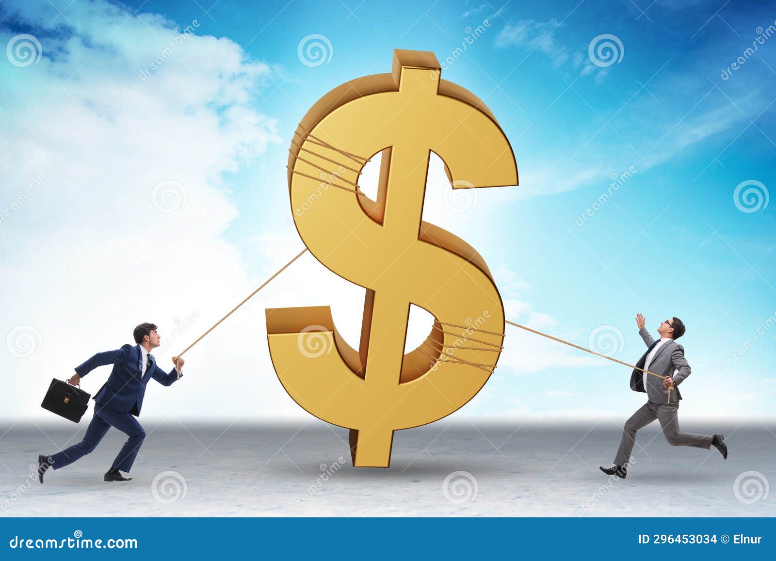 Business People Pulling Money in Investor Concept Stock Photo - Image ...