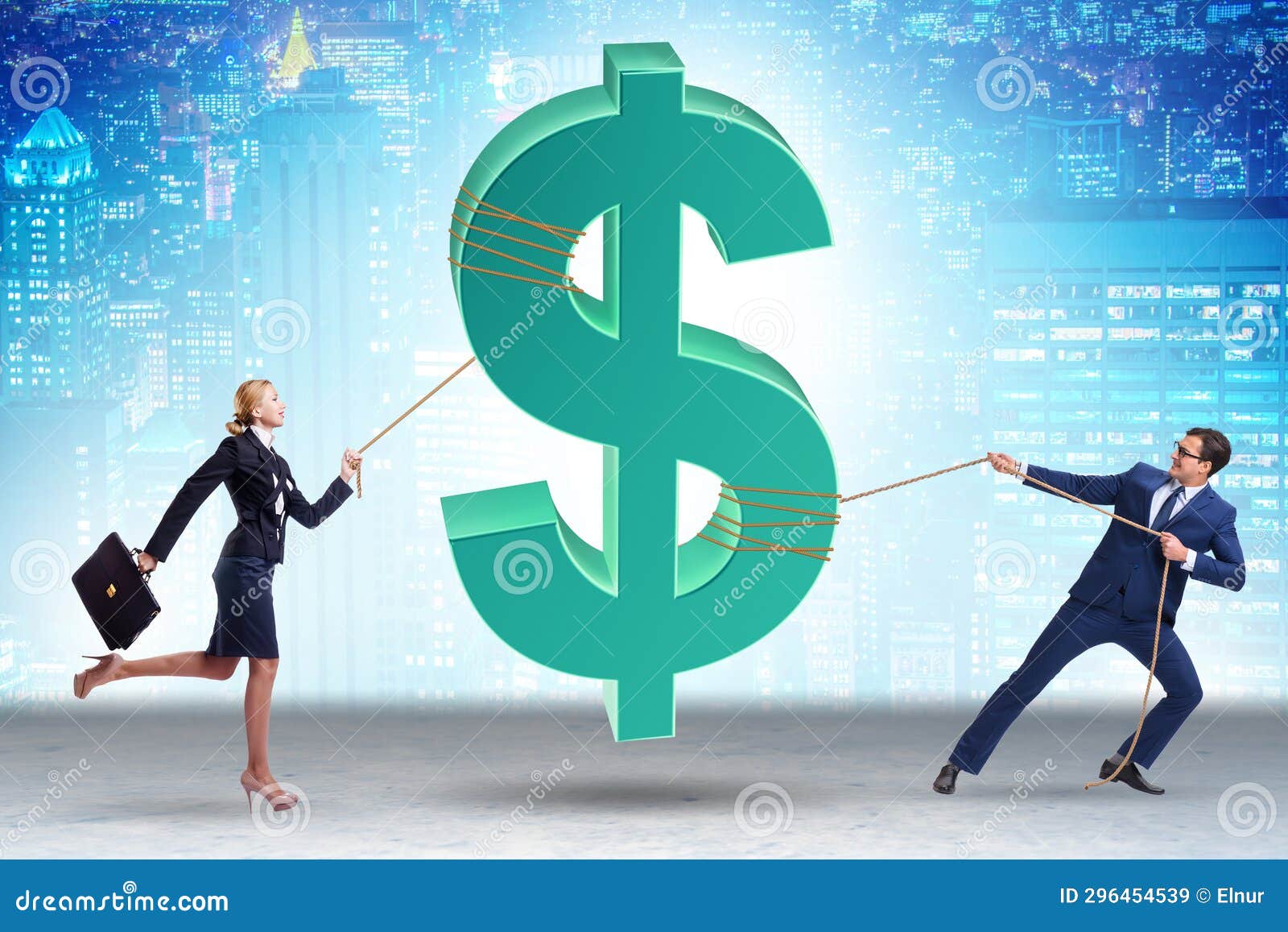 Business People Pulling Money in Investor Concept Stock Image - Image ...