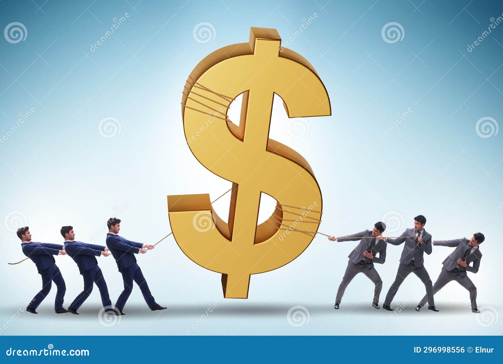Business People Pulling Money in Investor Concept Stock Photo - Image ...
