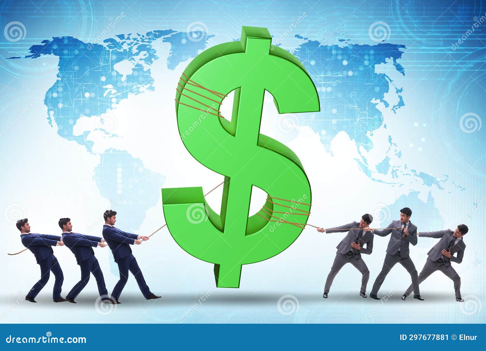 Business People Pulling Money in Investor Concept Stock Image - Image ...