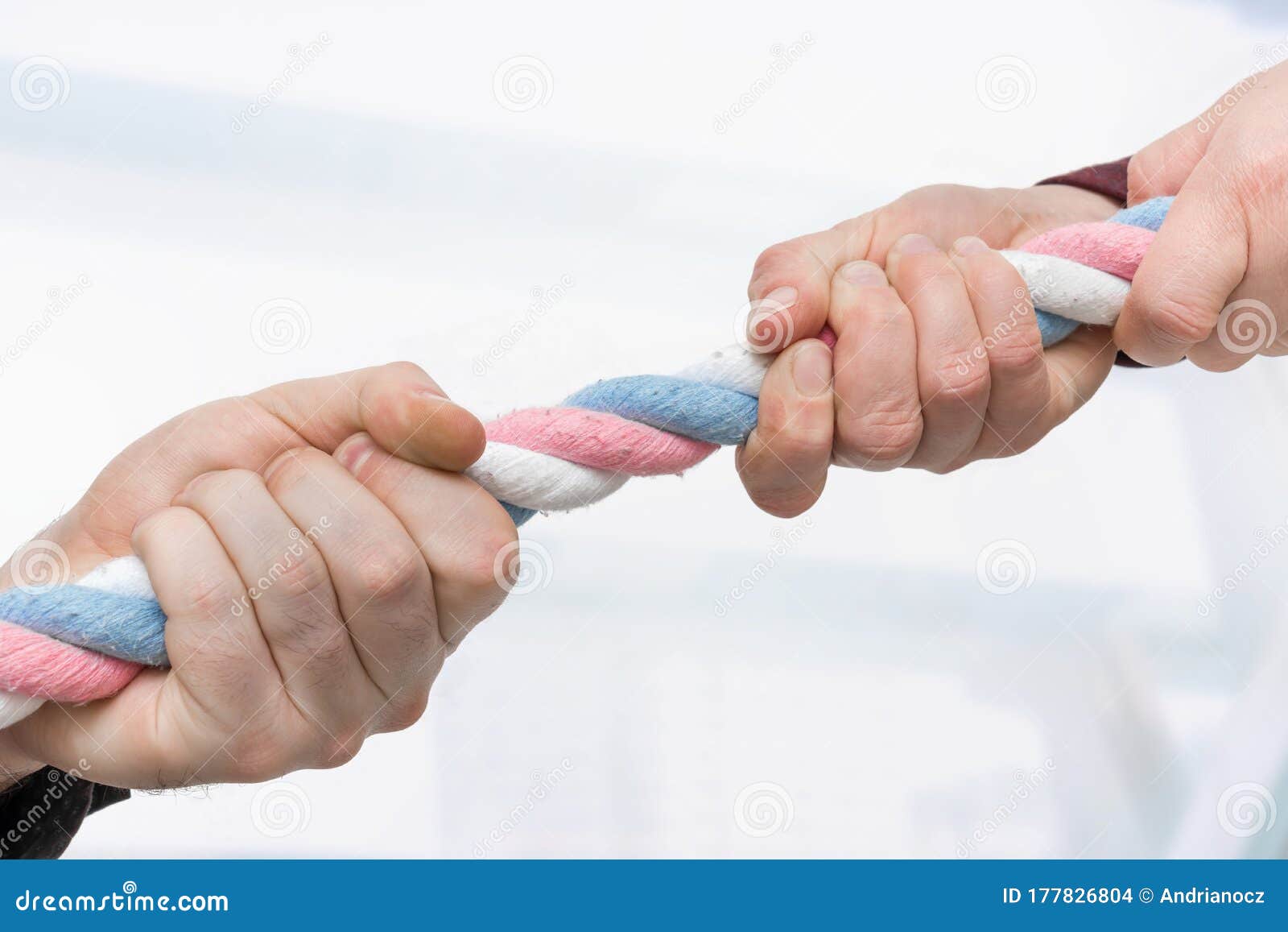 Business People Pulling Rope in Opposite Directions Stock Photo - Image ...