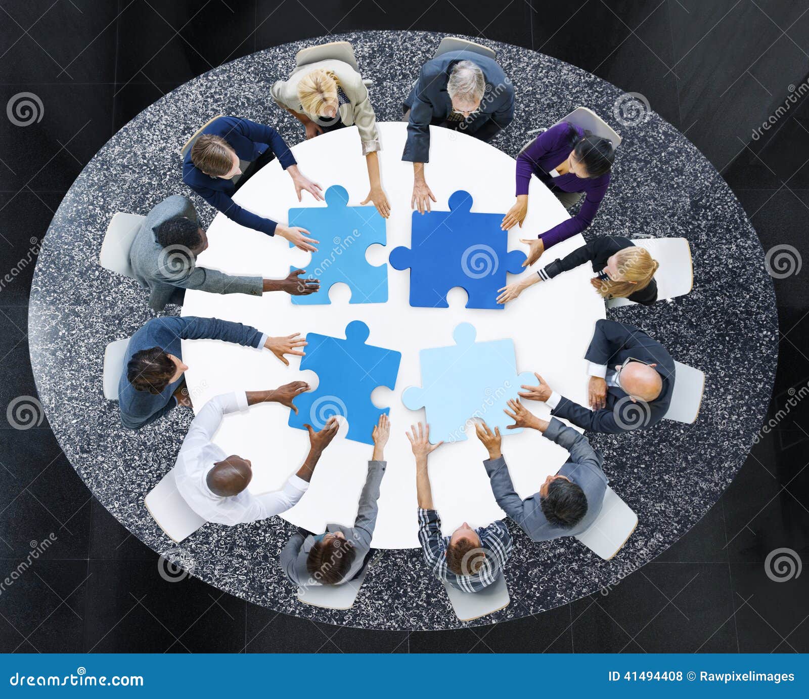 Business People with Puzzle Pieces and Teamwork Concept Stock Photo ... Business People with Puzzle Pieces and Teamwork Concept Stock Photo ...