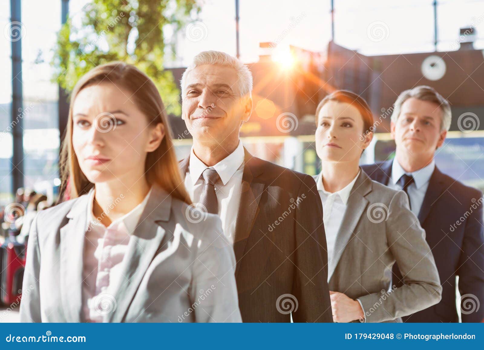 Business People Queueing for Check in Airport Stock Photo - Image of ...