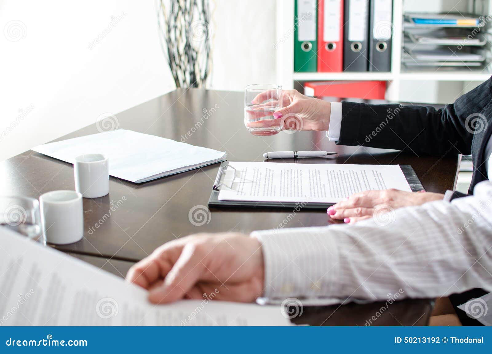 Business People Reading Documents Stock Photo - Image of professional ...
