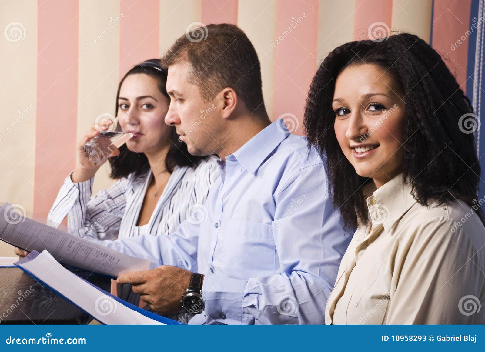 Business People Reading in Office Stock Image - Image of corporate ...