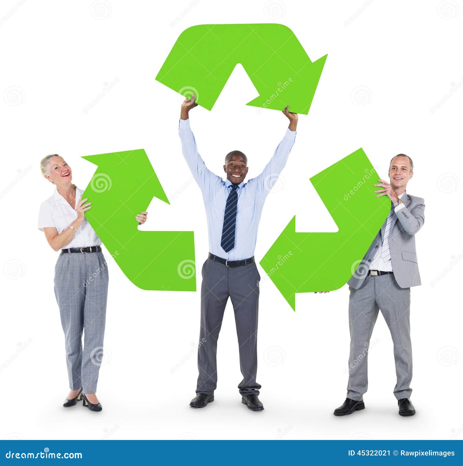Business People with Recycle Sign Stock Image - Image of reduce ...