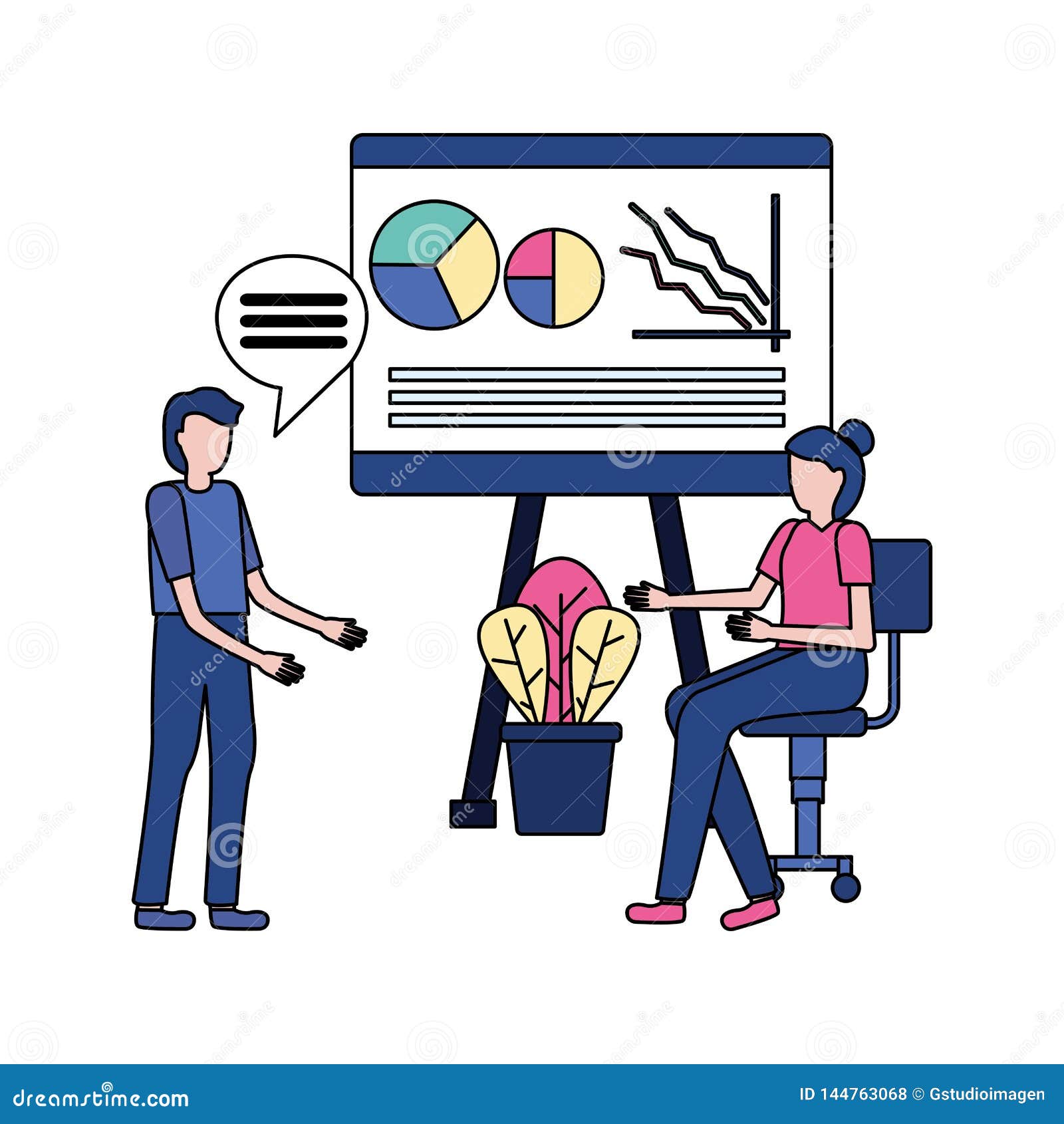 Business people report stock vector. Illustration of finance - 144763068