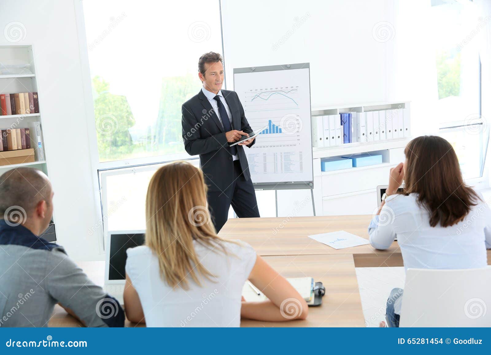 Business People in Reunion Attedning Presentation Stock Photo - Image ...