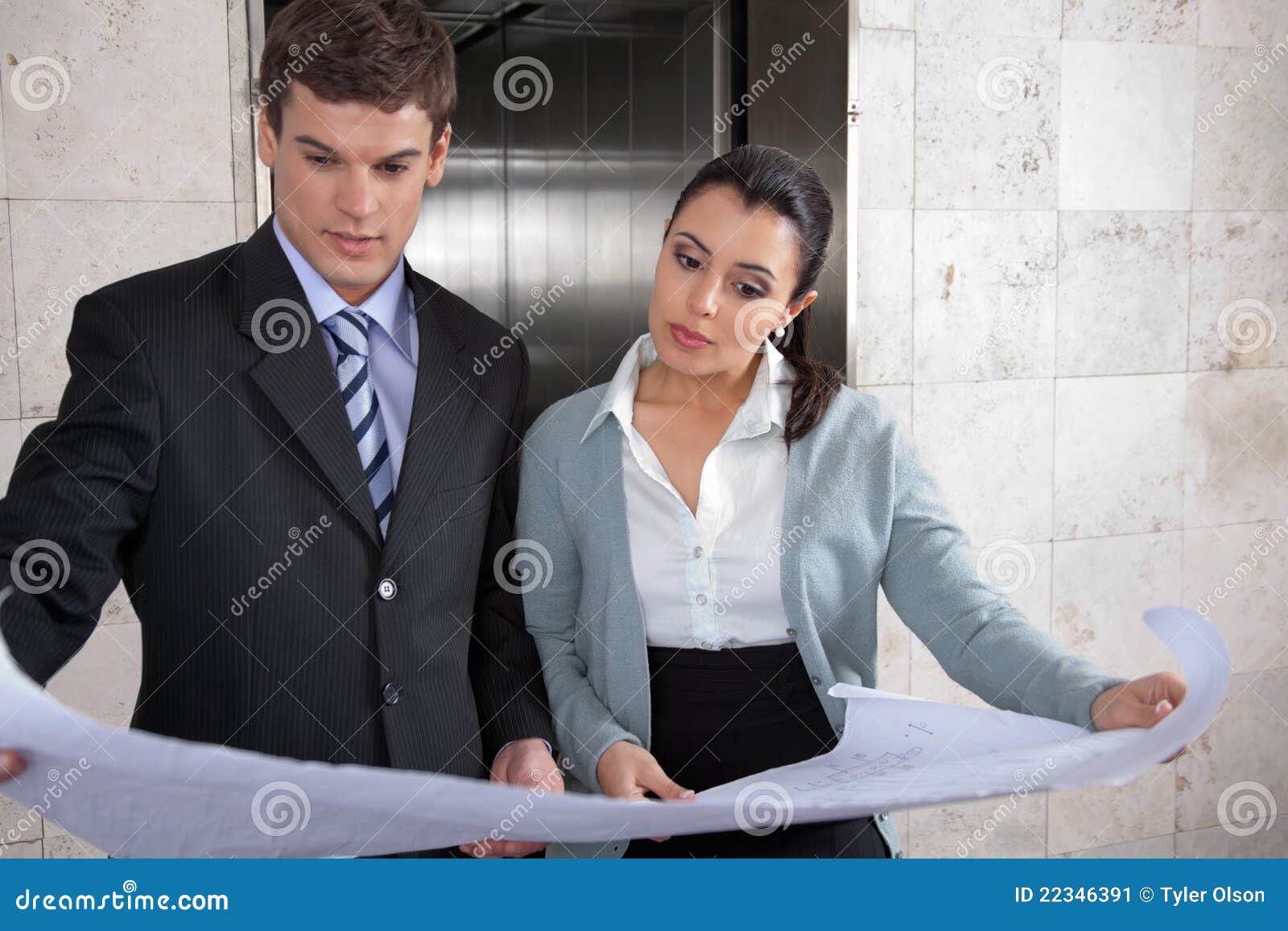 Business People Reviewing Business Plan Stock Image - Image of ...