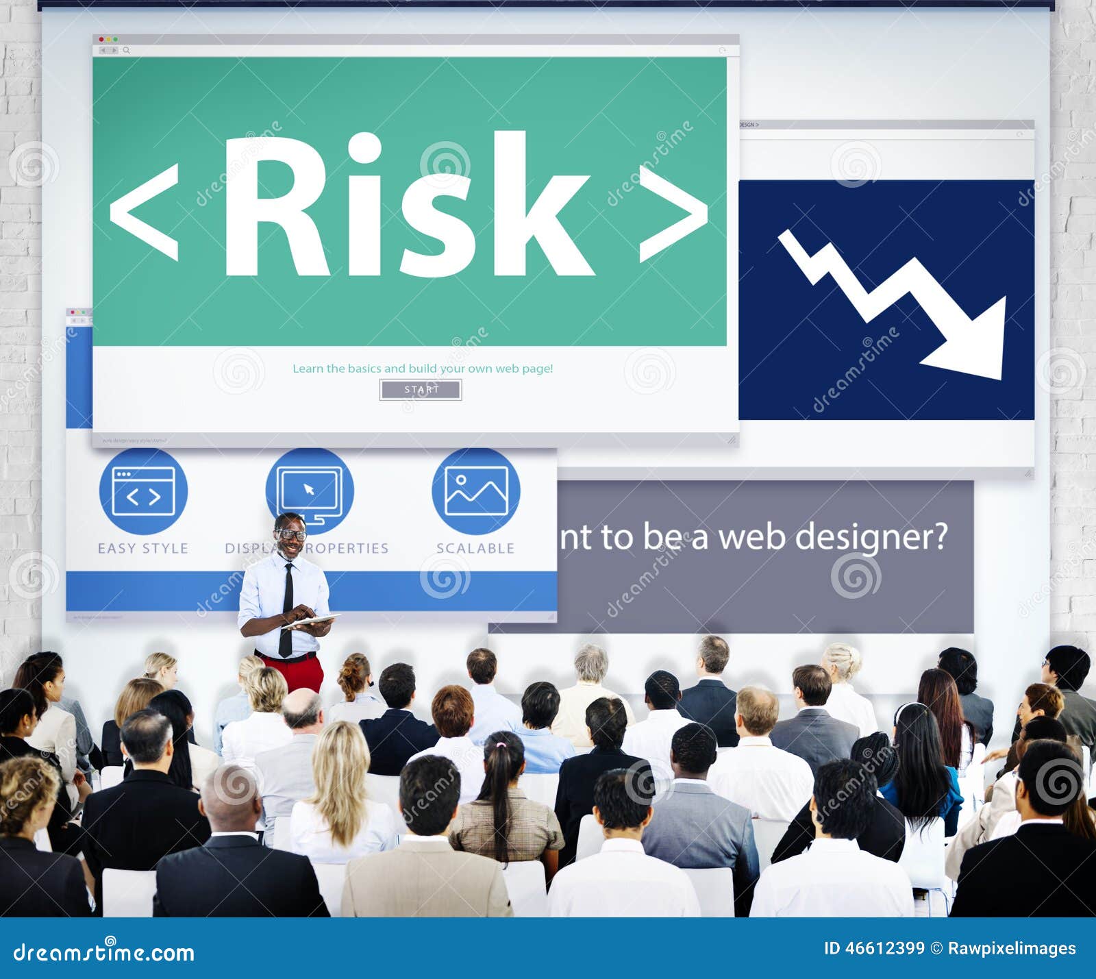 Business People Risk Web Design Concepts Stock Image - Image of ...