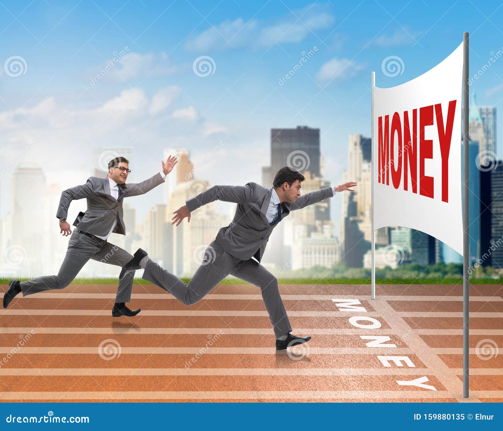 Business People Running Towards Money Goal Stock Image - Image of ... Business People Running Towards Money Goal Stock Image - Image of ...