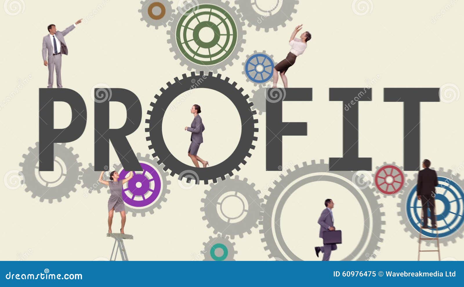 Business People Running and Turning Cogs Stock Video - Video of five ...