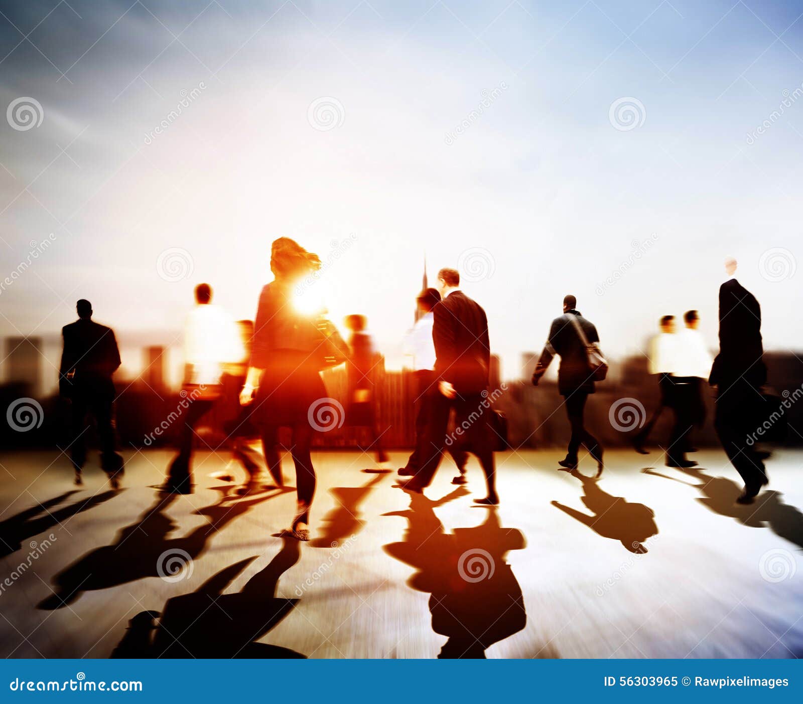 Business People Rush Hour Walking Commuting City Concept Stock Image ...