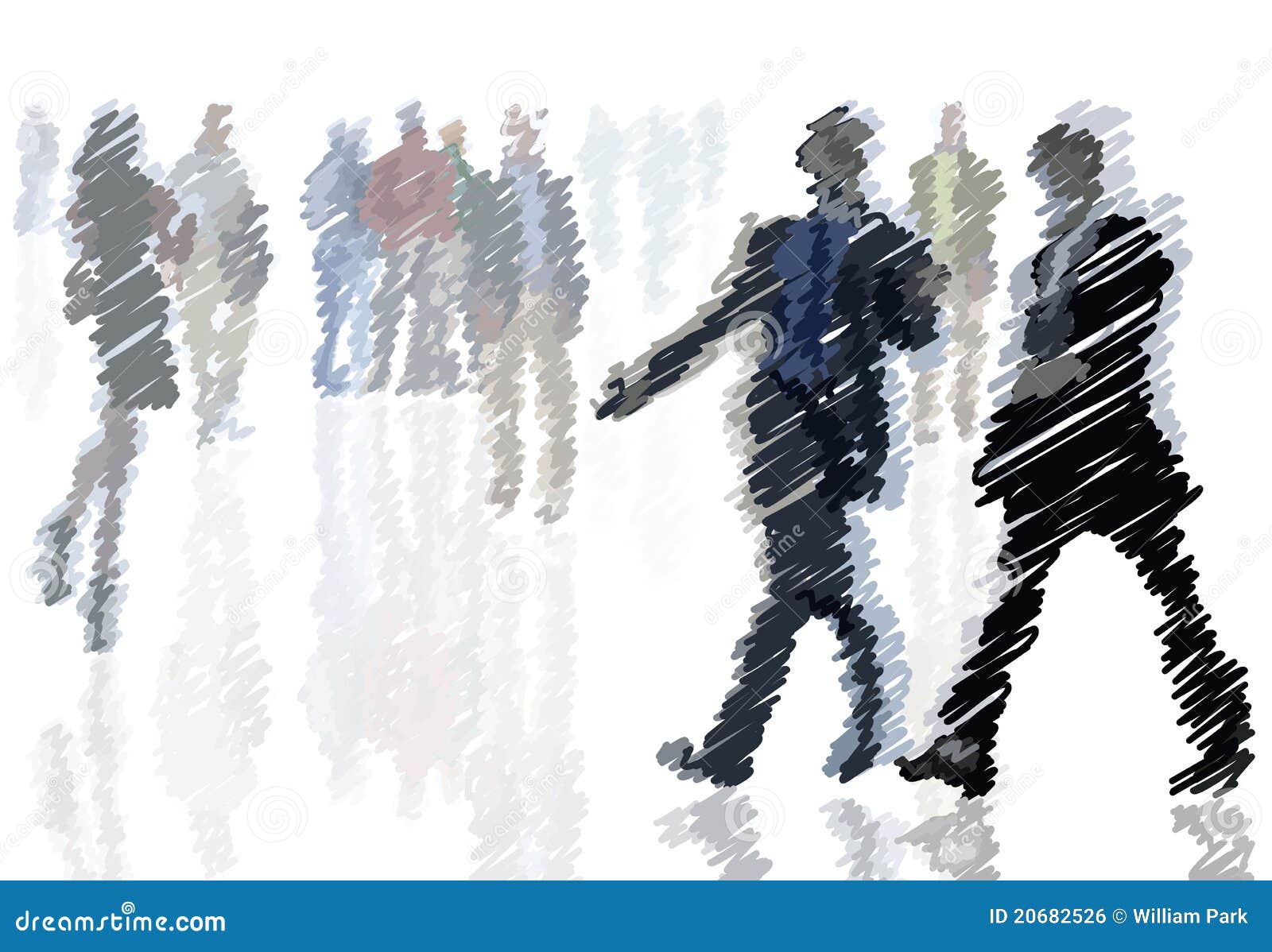 Business people scribble stock vector. Illustration of information ...