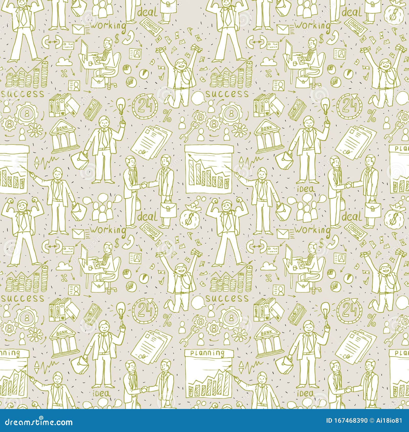 Business People Seamless Doodles. Hand Drawn Vector Pattern. Stock ... Business People Seamless Doodles. Hand Drawn Vector Pattern. Stock ...