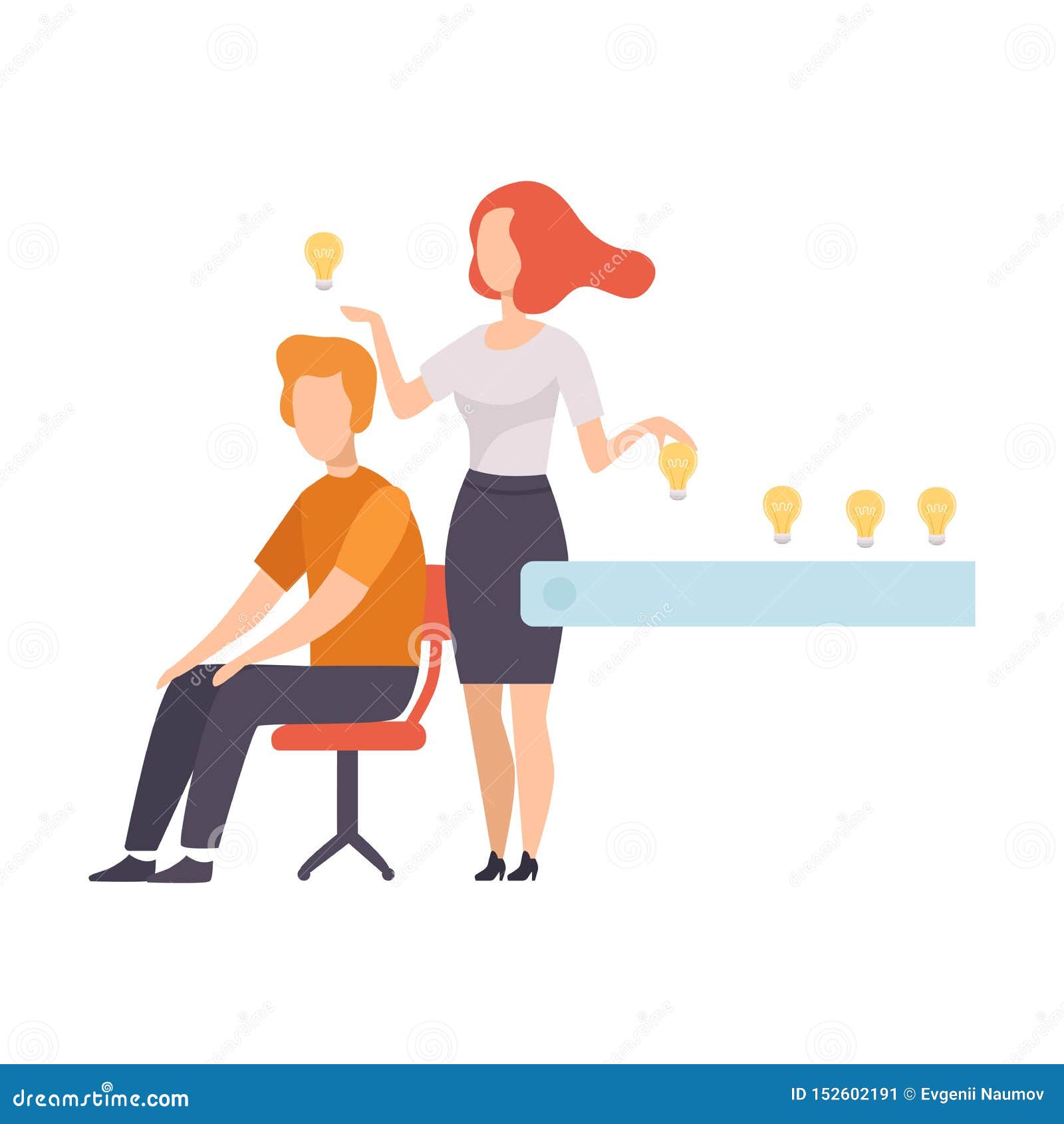 Business People Searching and Sharing Creative Ideas, Brainstorming ...