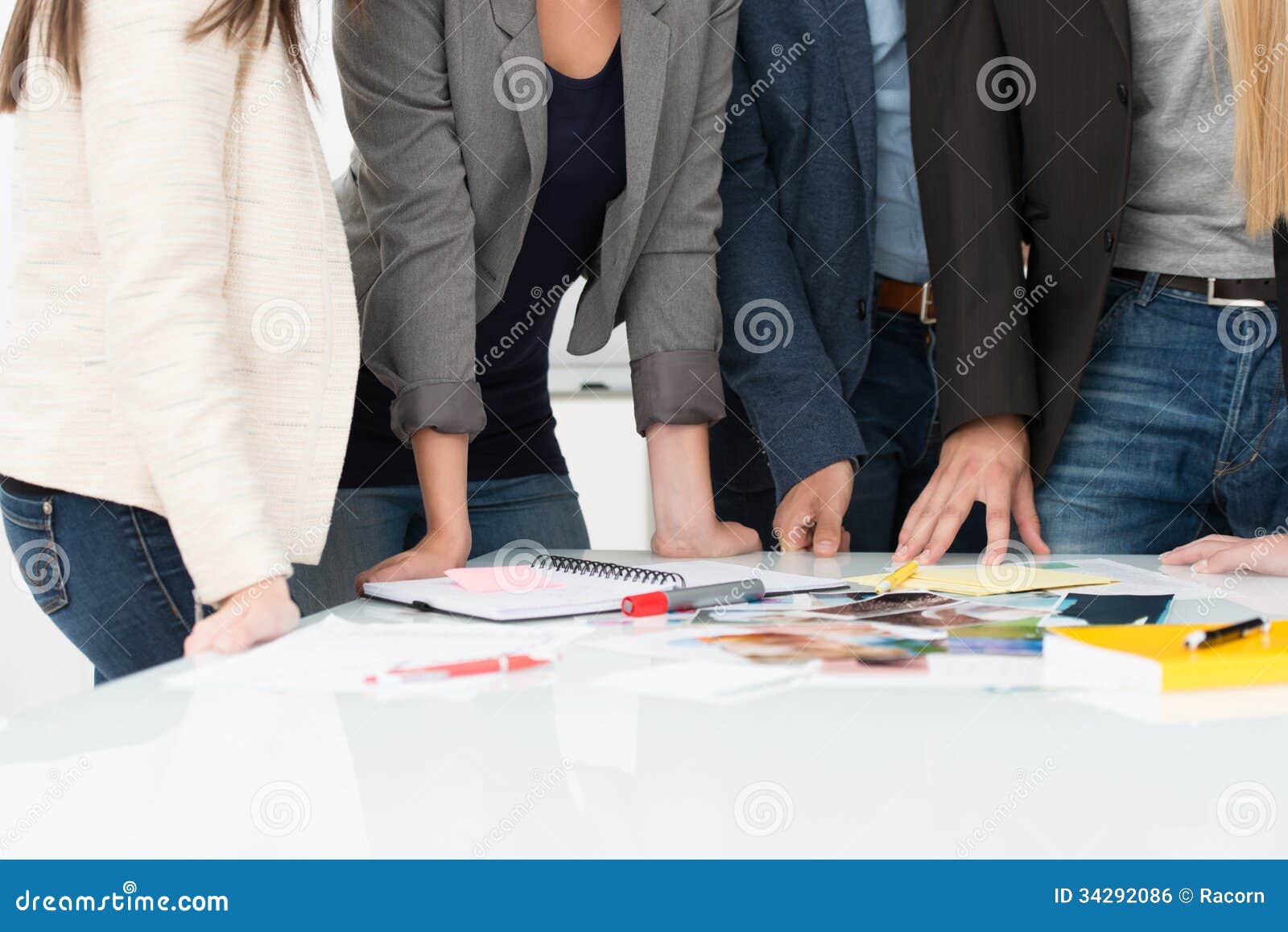 Business People Selecting Material for a Project Stock Photo - Image of ...