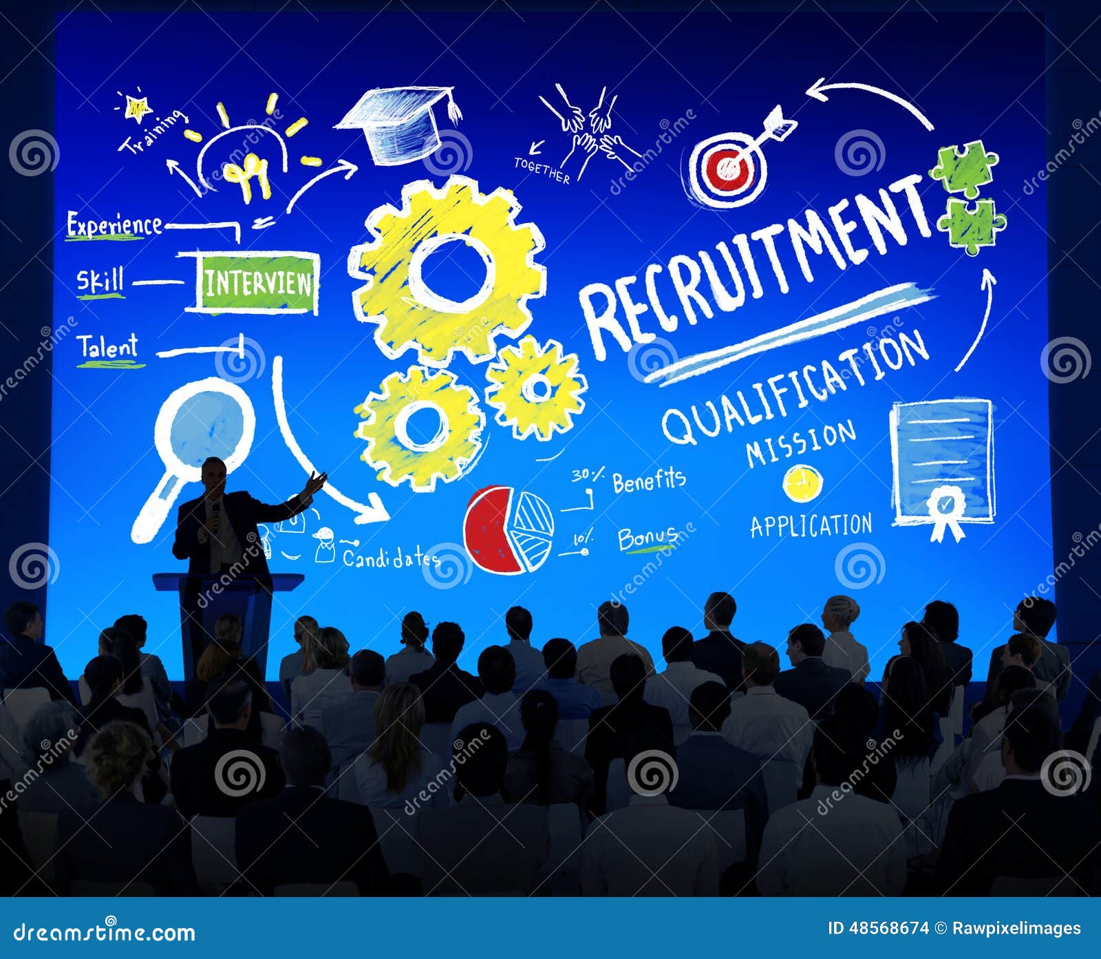 Business People Seminar Recruitment Presentation Concept Stock Photo ...