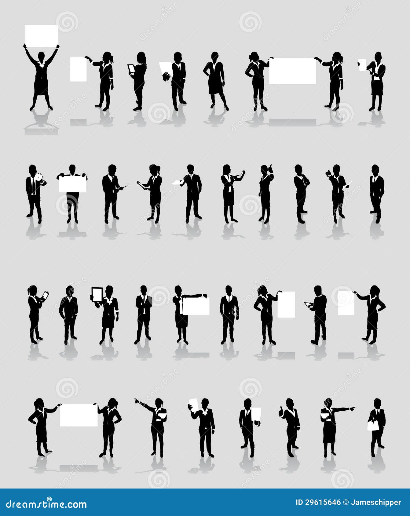 Business people set stock vector. Illustration of attractive - 29615646