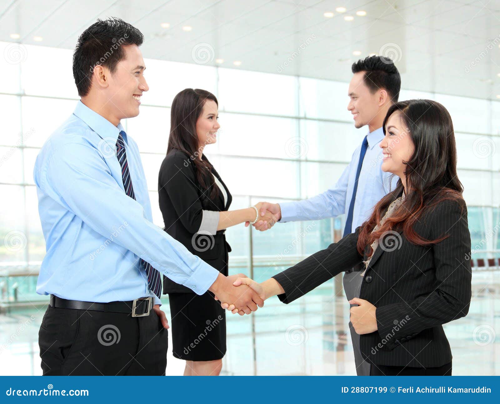 Business People Shaking Hands Stock Image - Image of businessman, group ...