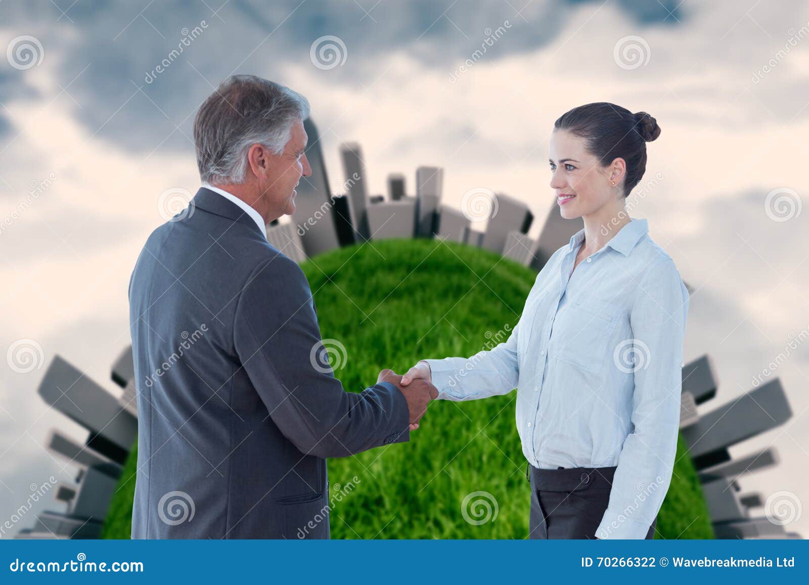 Business People Shaking Hands Stock Photo - Image of adult, grass: 70266322