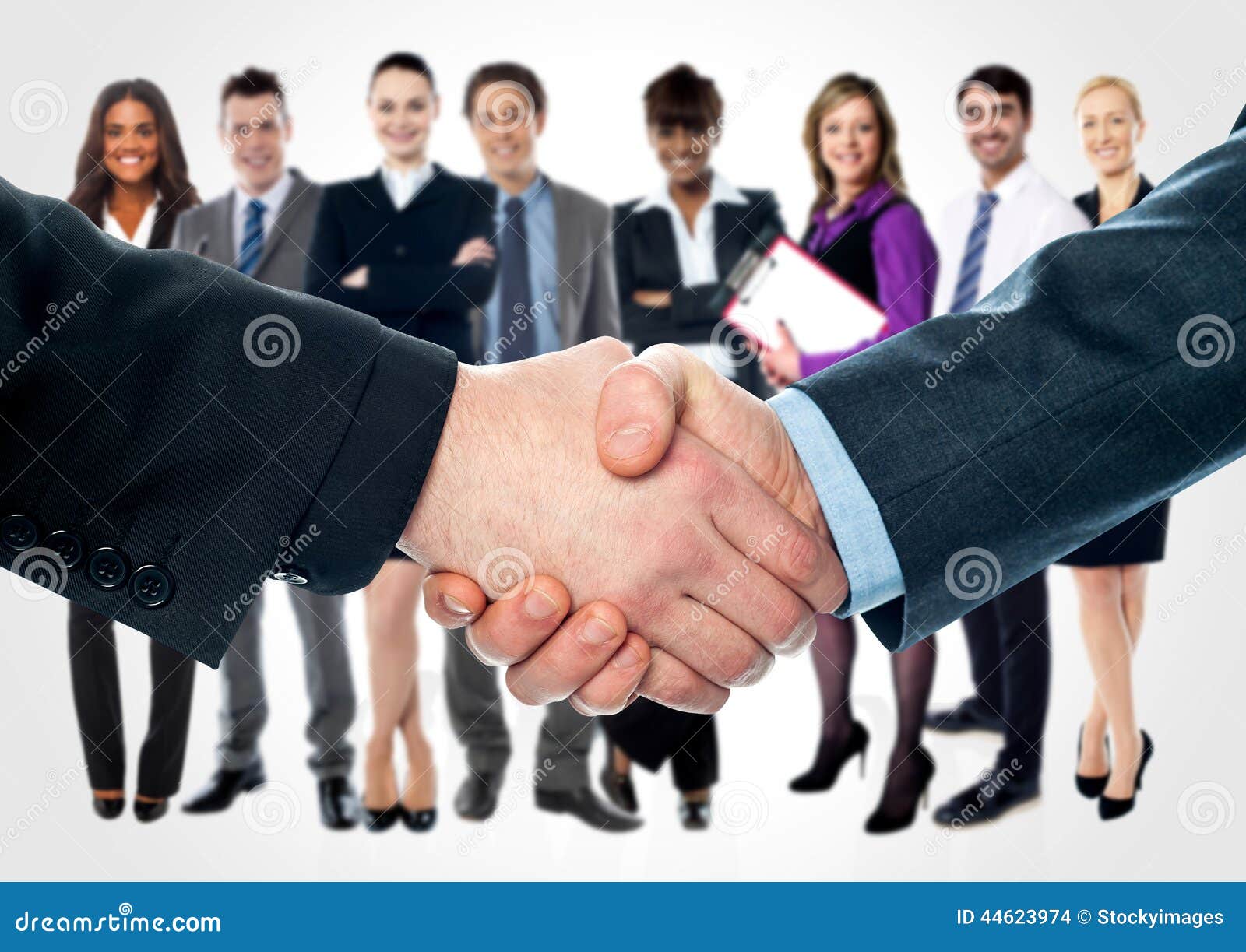 Business People Shaking Hands Stock Photo - Image of full, group: 44623974