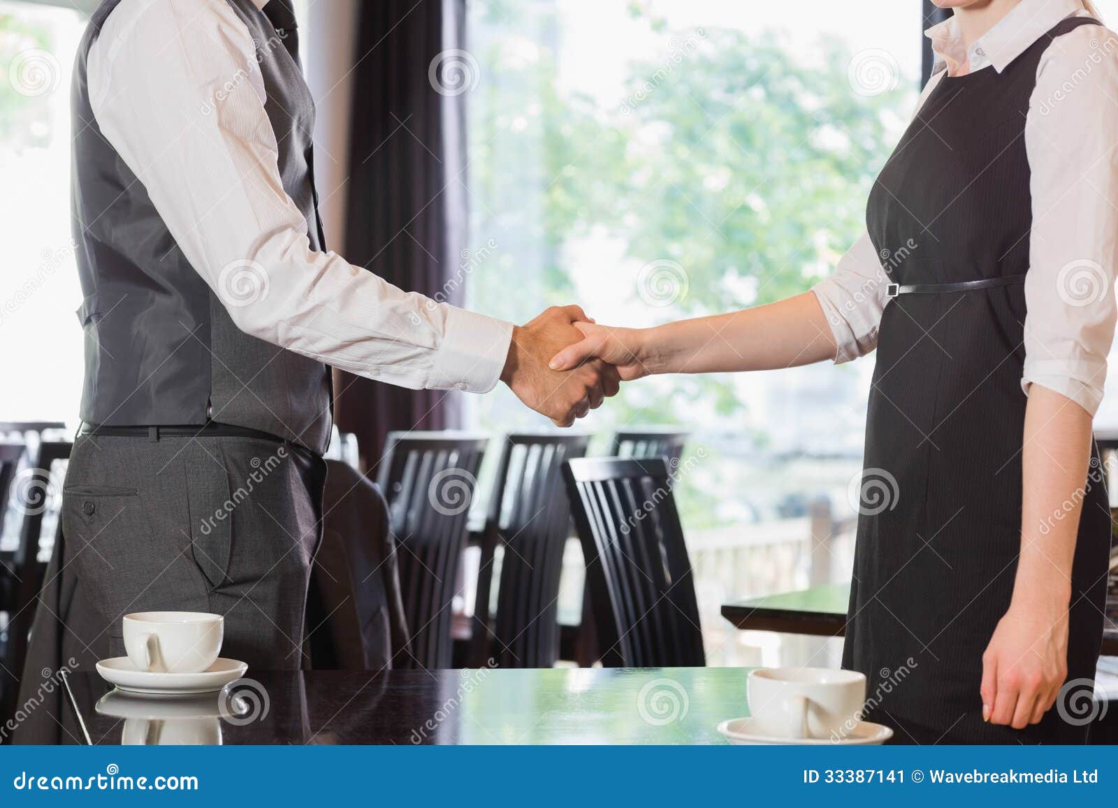 Business People Shaking Hands Stock Image - Image of restaurant ...