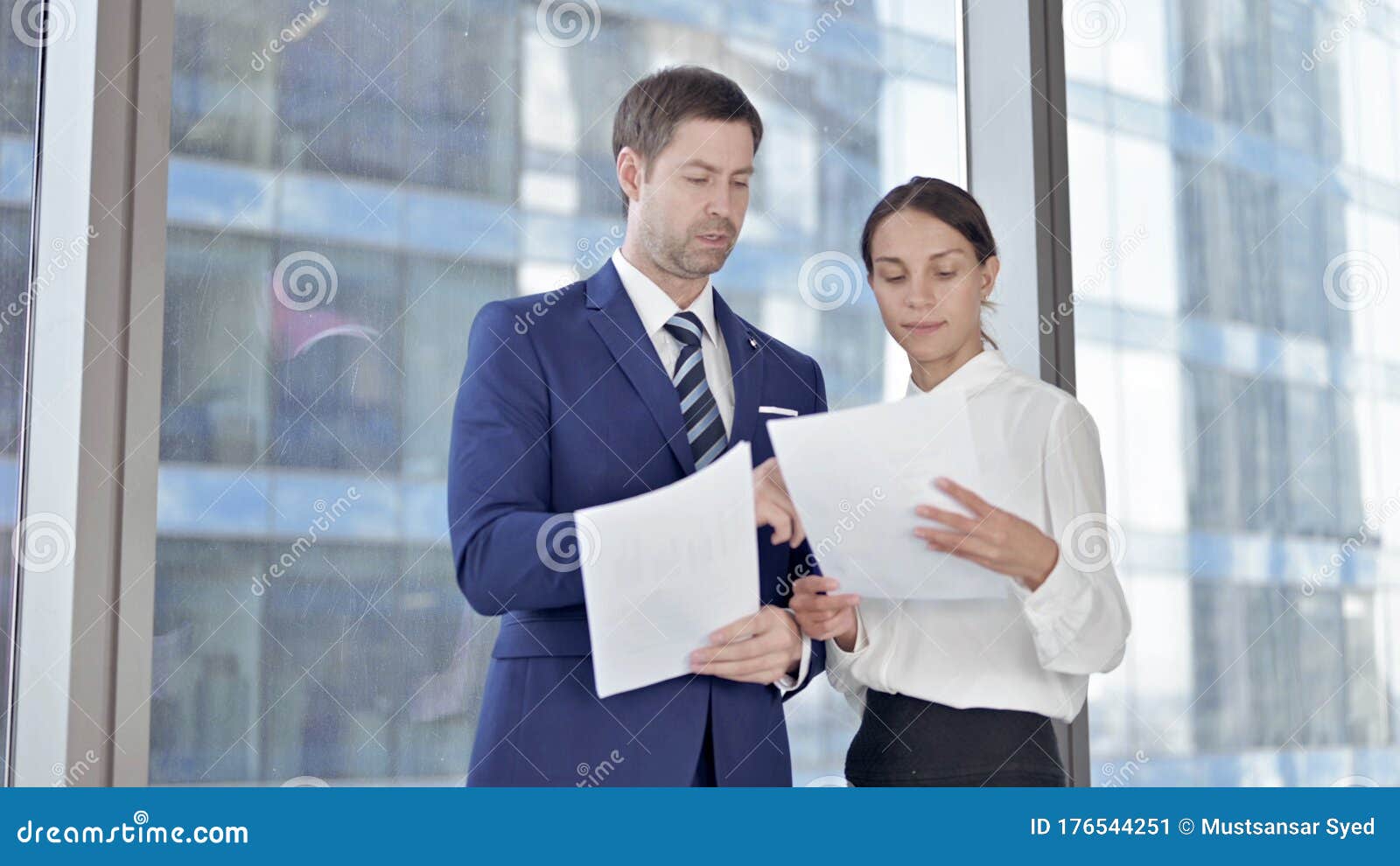 Business People Sharing Information at Work Stock Image - Image of ...