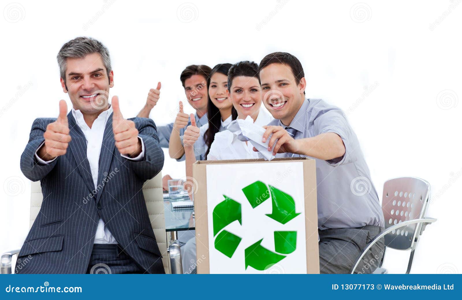 Business People Showing the Concept of Recycling Stock Image - Image of ...