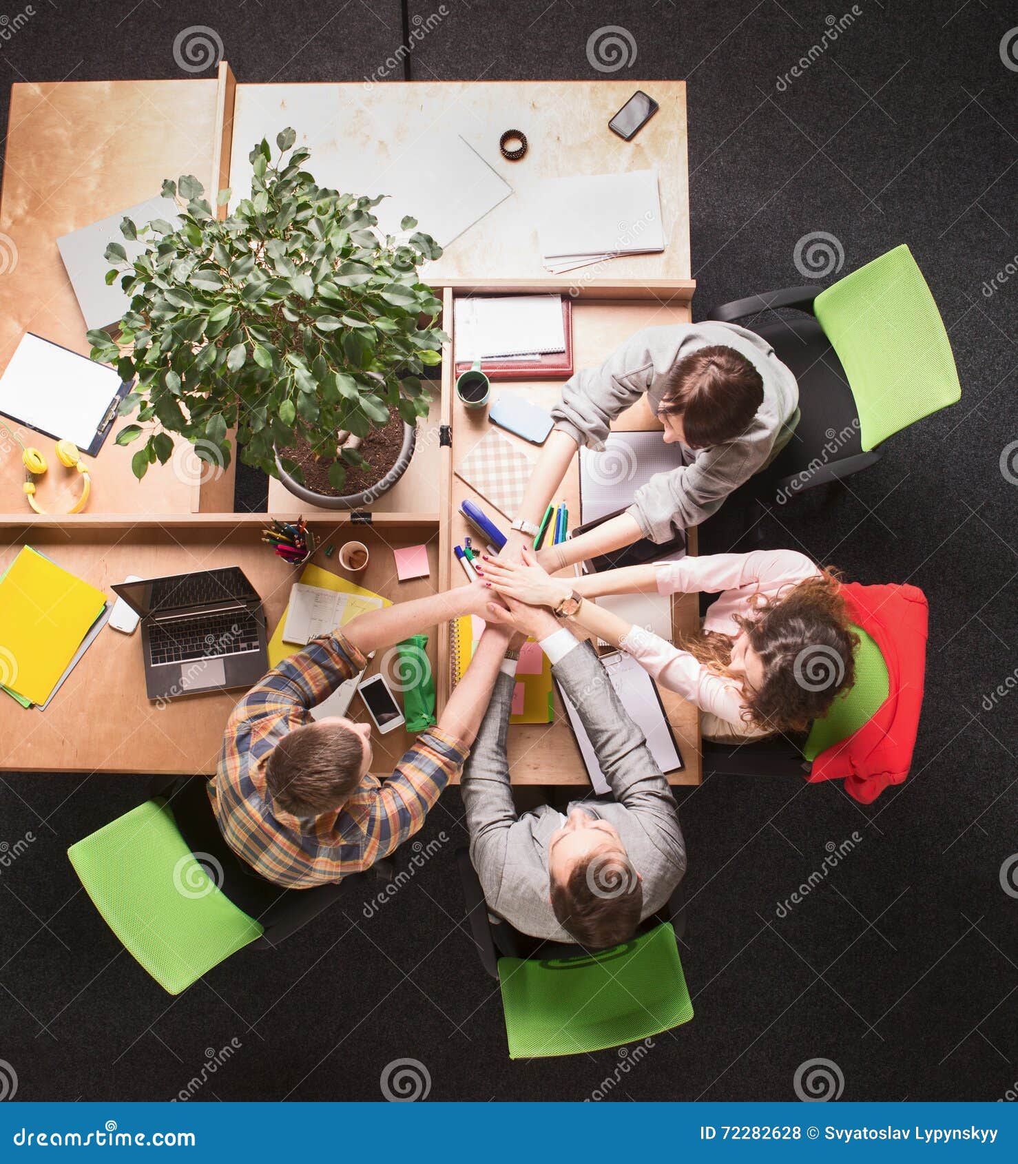 Business People Showing Teamwork in Office Stock Photo - Image of ...