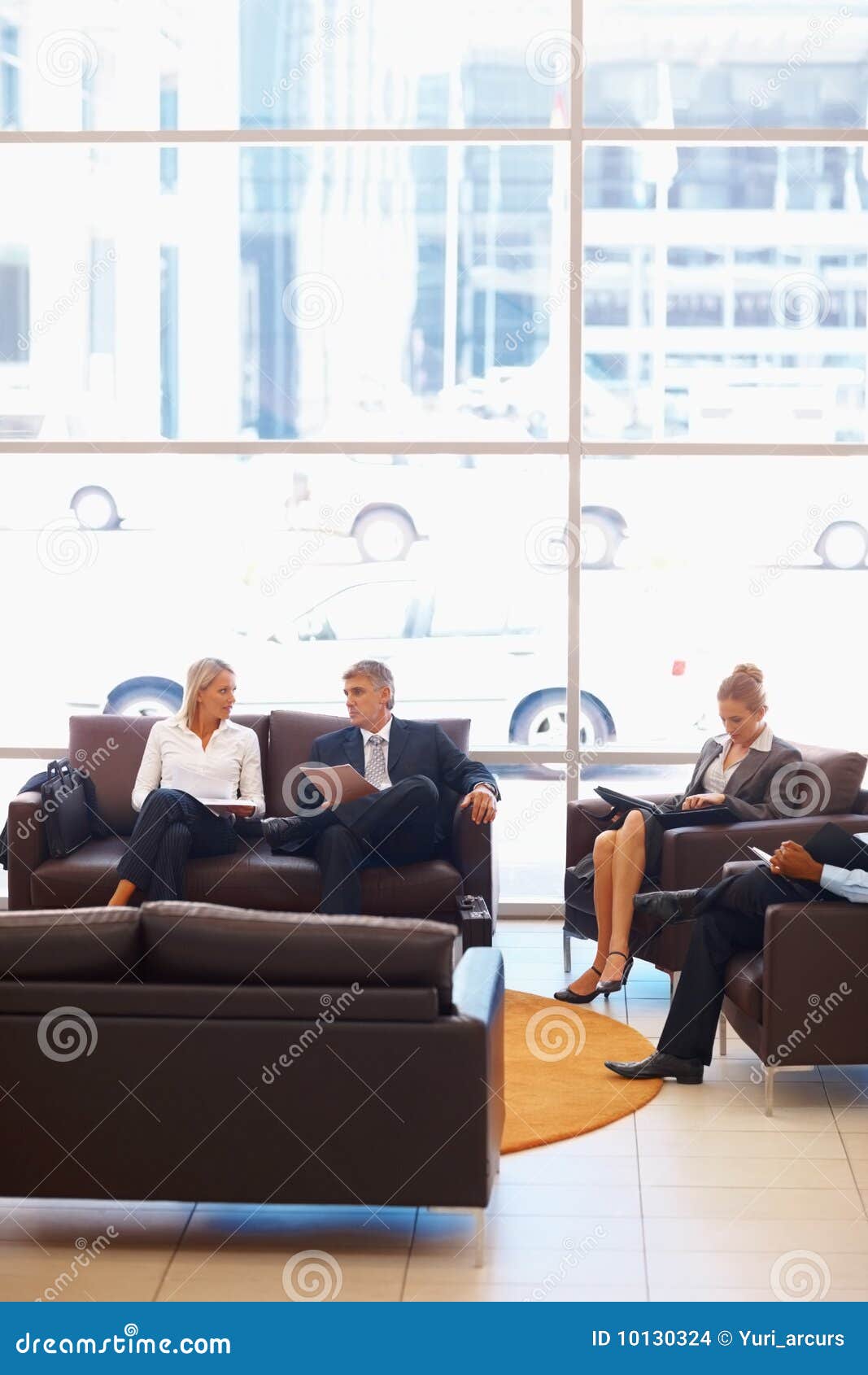 Business People Sitting in the Hotel Lobby Stock Photo - Image of human ...