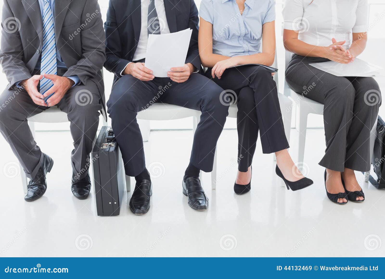 Business People Sitting in a Row Stock Image - Image of colleagues ...