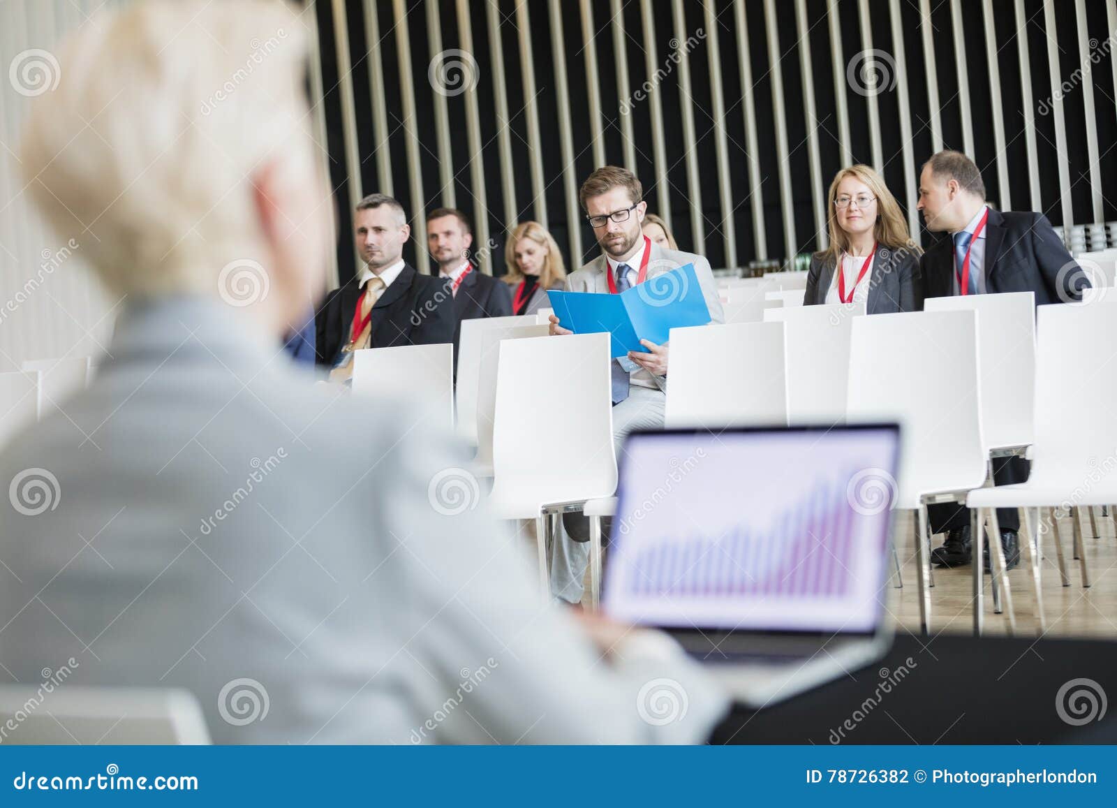 Business People Sitting in Seminar Hall Stock Photo - Image of event ...