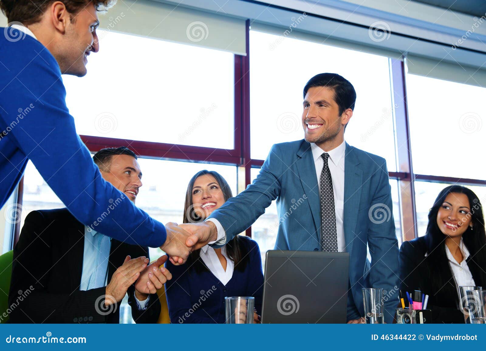 Business People Sitting at the Table Stock Photo - Image of expressing ...
