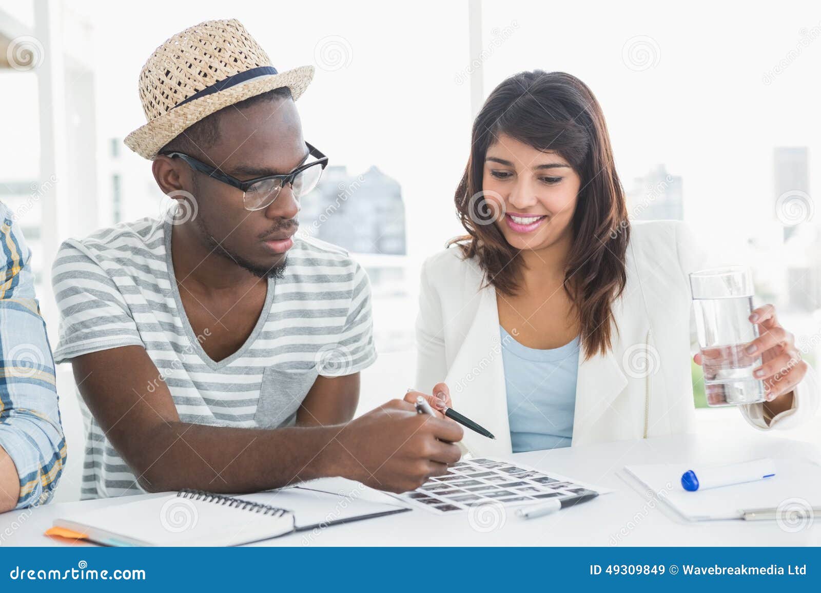 Business People Sitting and Working Together Stock Image - Image of ...