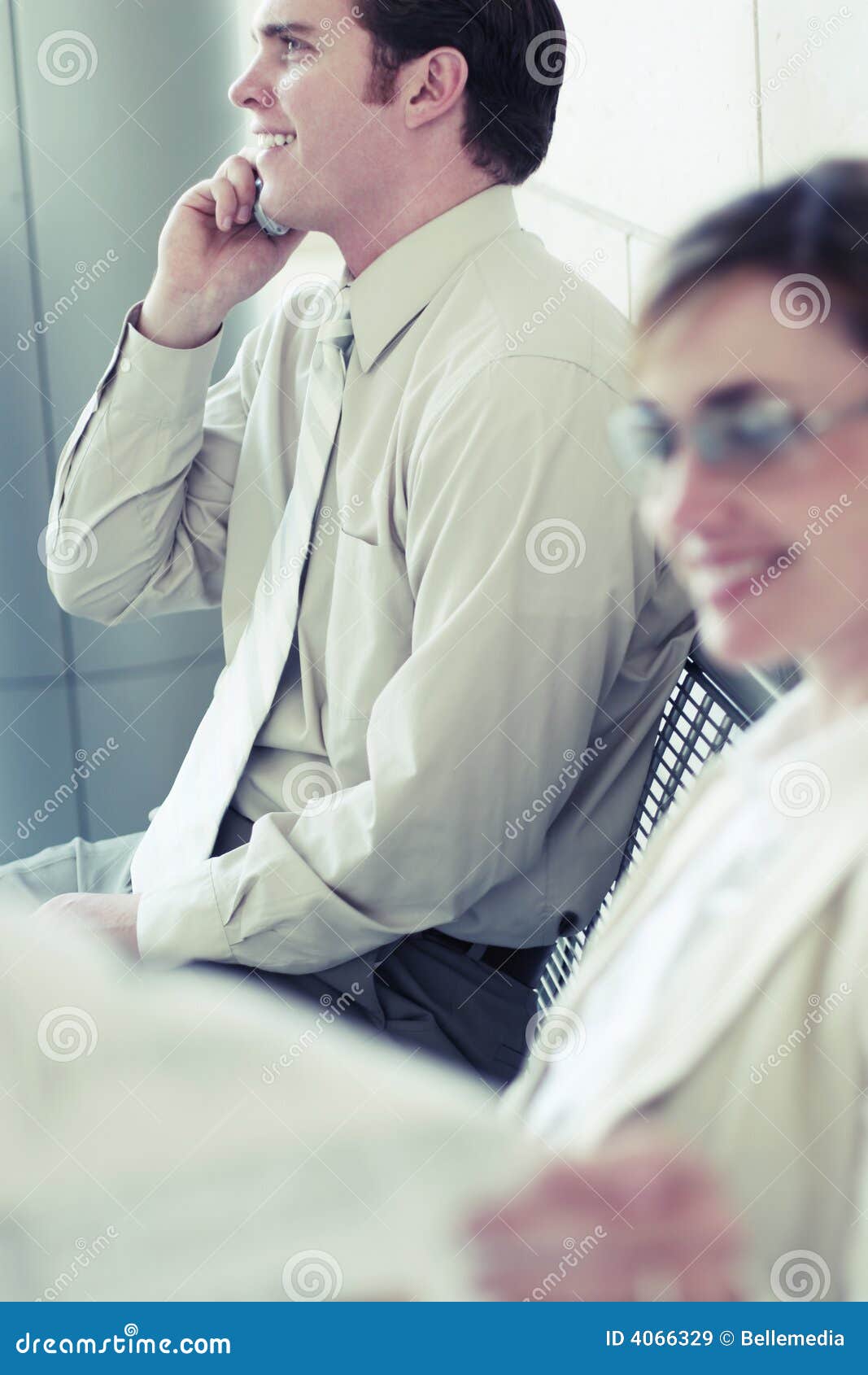 Business people smiling stock image. Image of relax, briefcase - 4066329