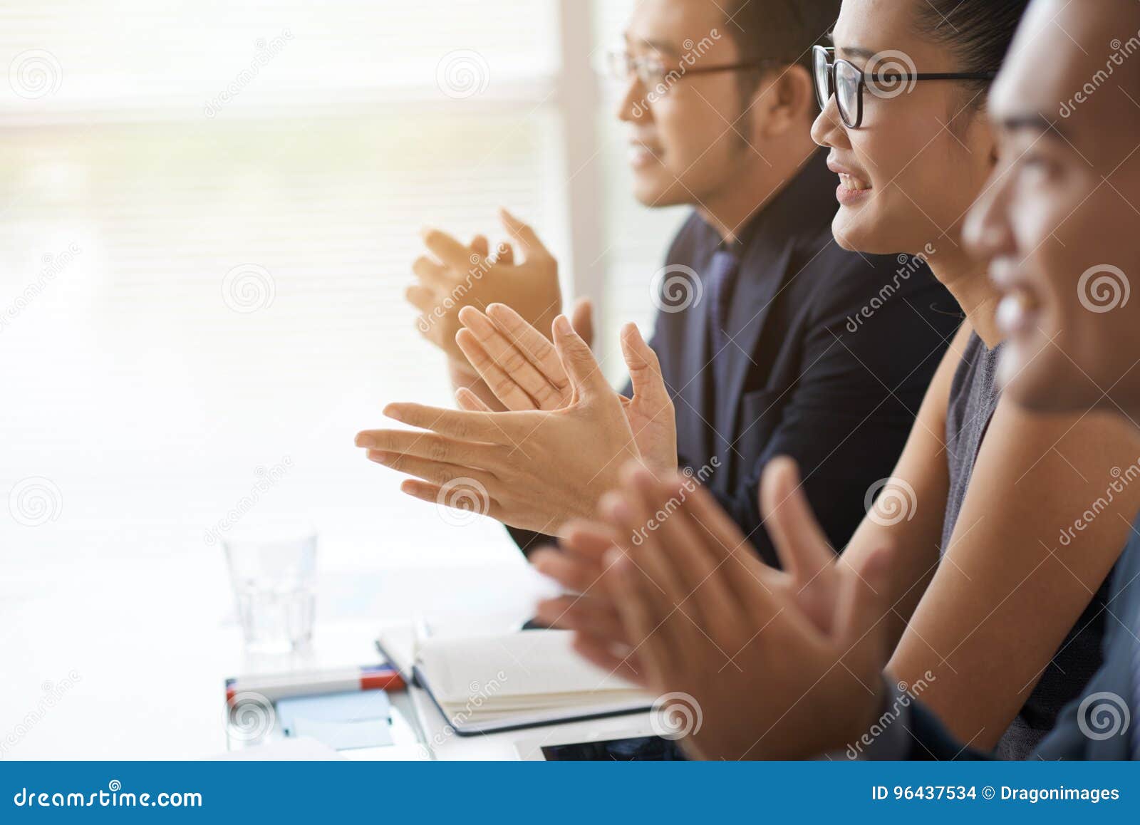 Clapping audience stock photo. Image of corporate, group - 96437534