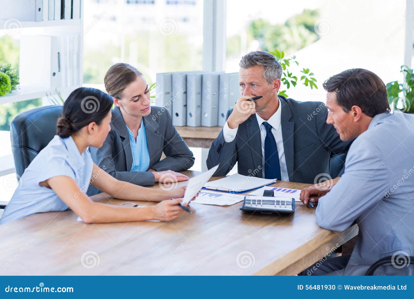 Business People Speaking Together during Meeting Stock Photo - Image of ...